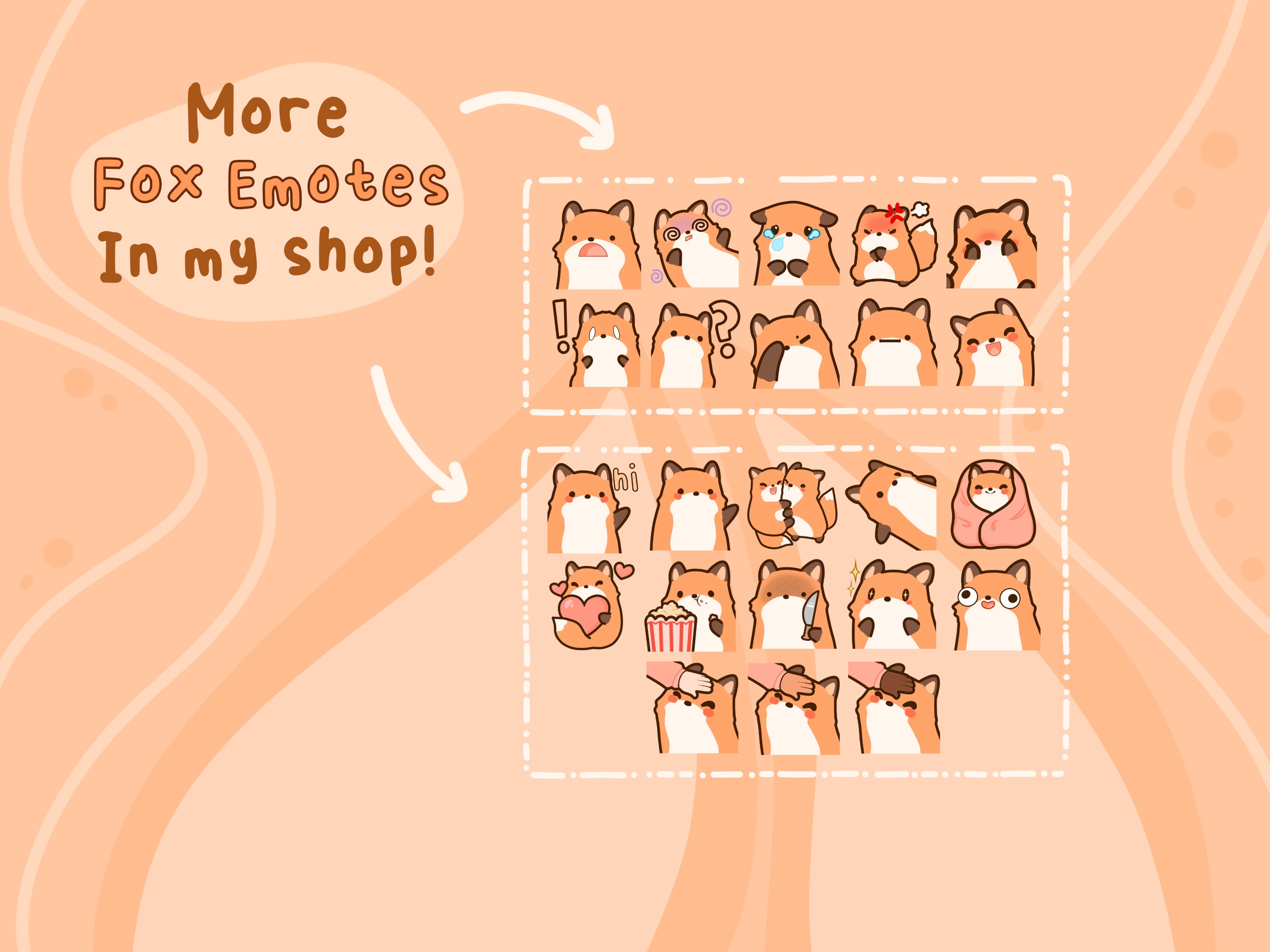 Fox Emotes, Twitch / Discord, Premade, Ready to Use - Etsy
