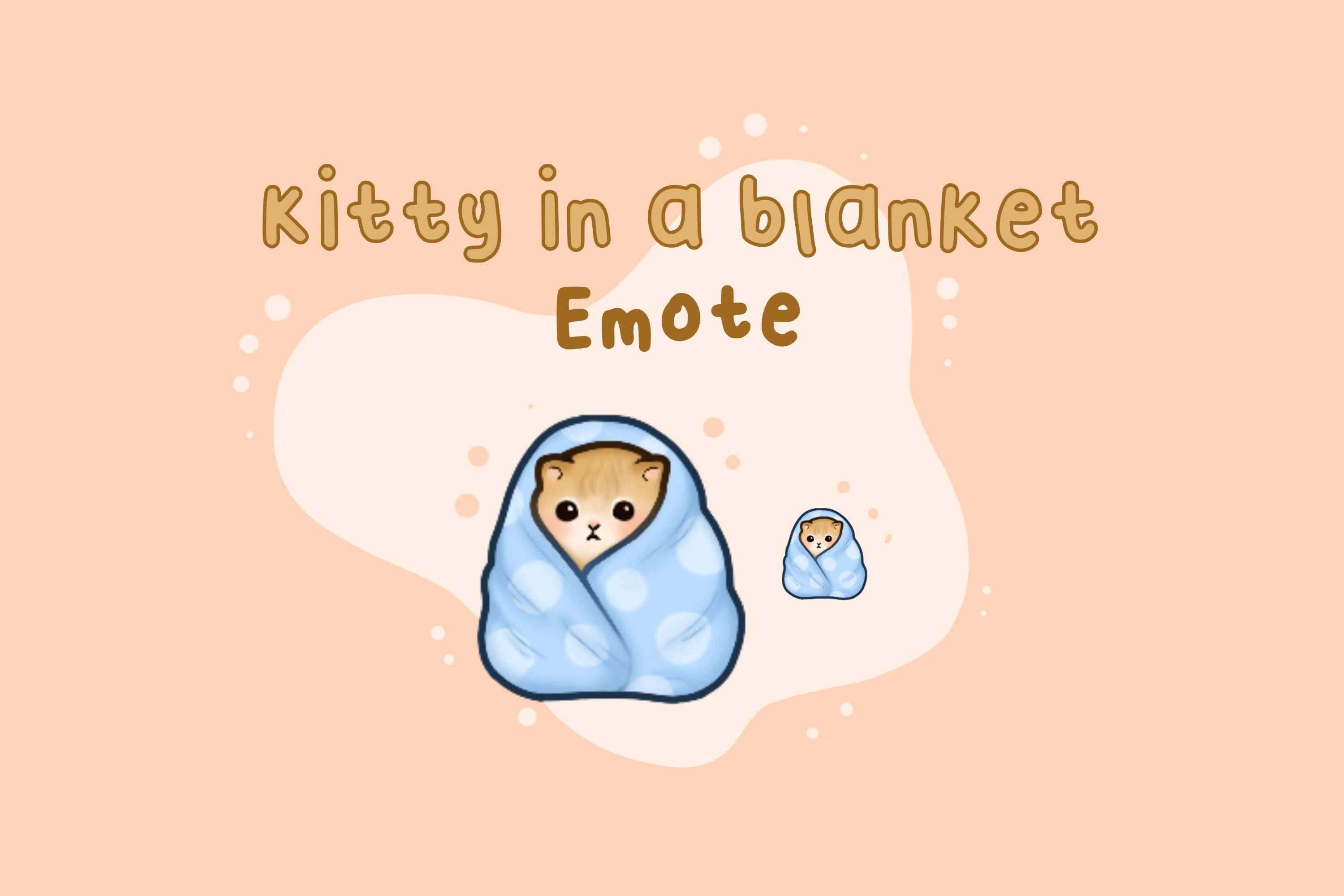 Kitty in a Blanket Emote Twitch / Discord Premade Ready to - Etsy