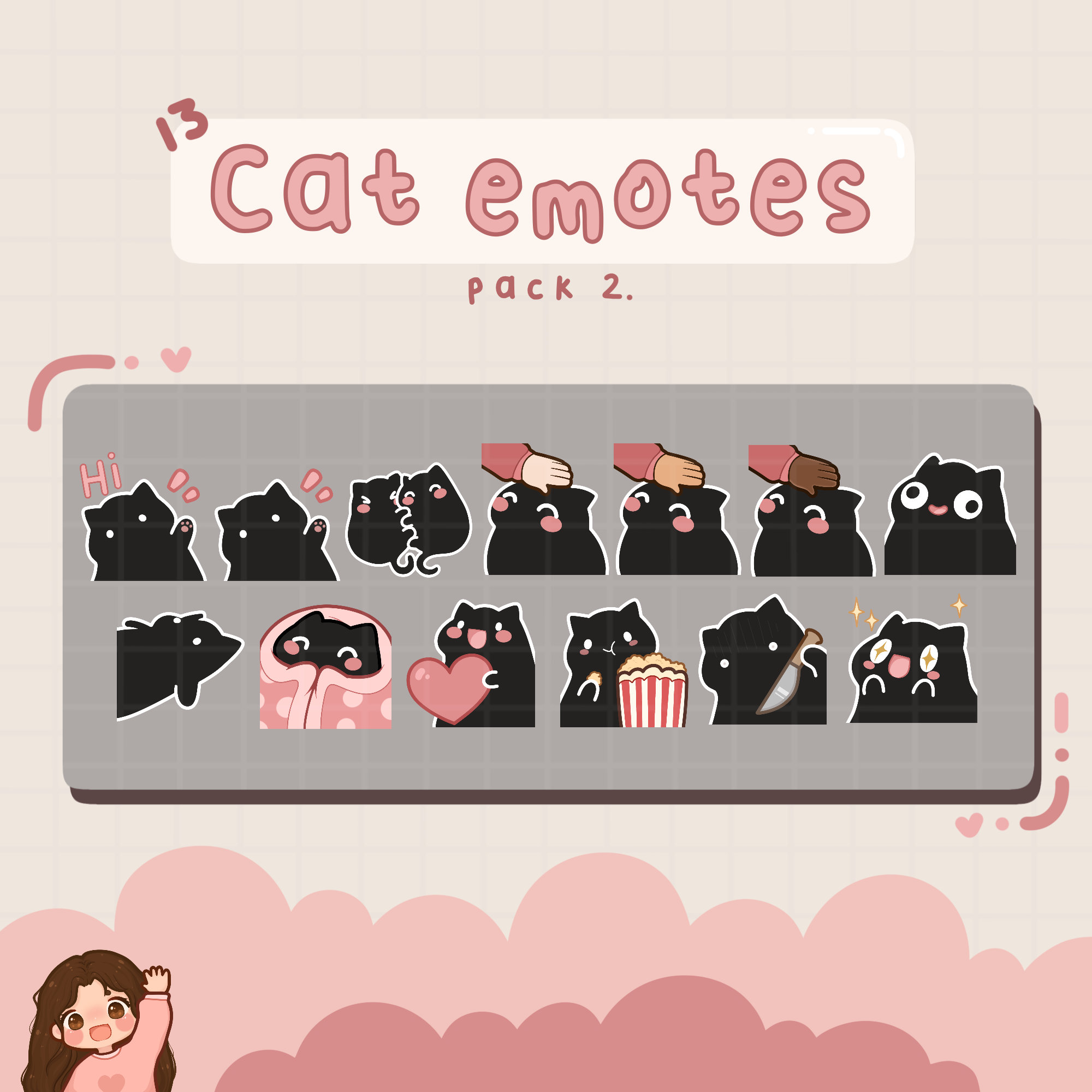 Cat Emotes, Twitch / Discord, Premade, Ready to Use - Etsy