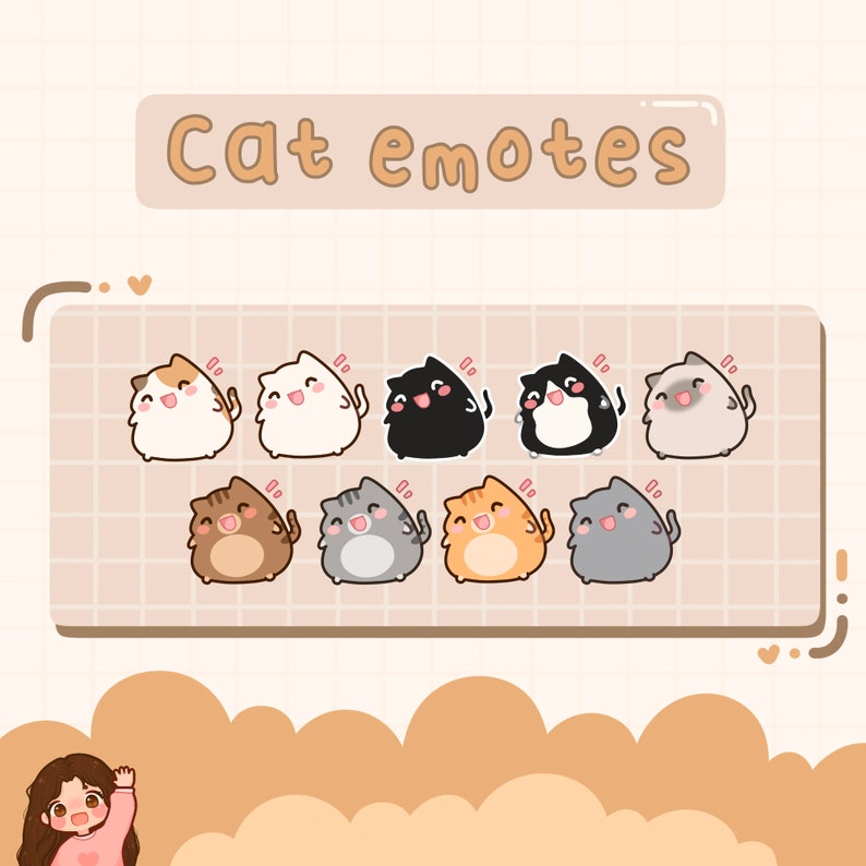 Cat Emotes, Twitch / Discord, Premade, Ready to Use - Etsy