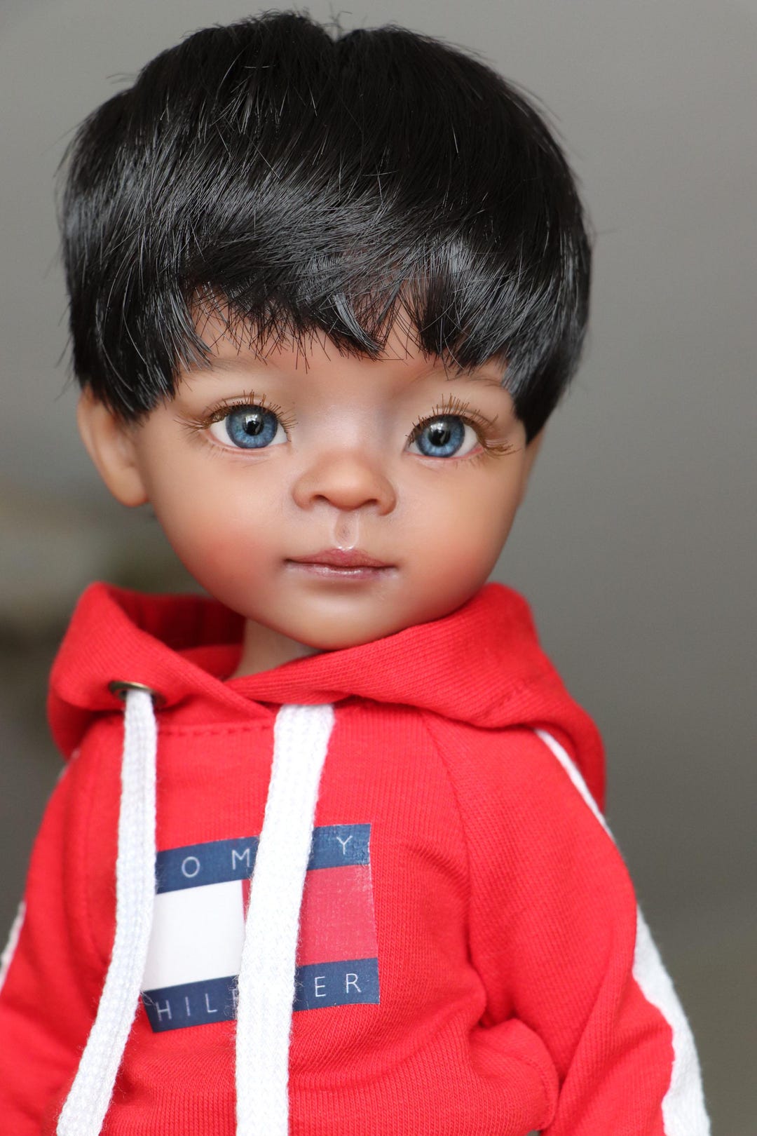 Sold Paola Reina Boy Head Tilt, Face Carving Ooak Repaint Custom Doll ...