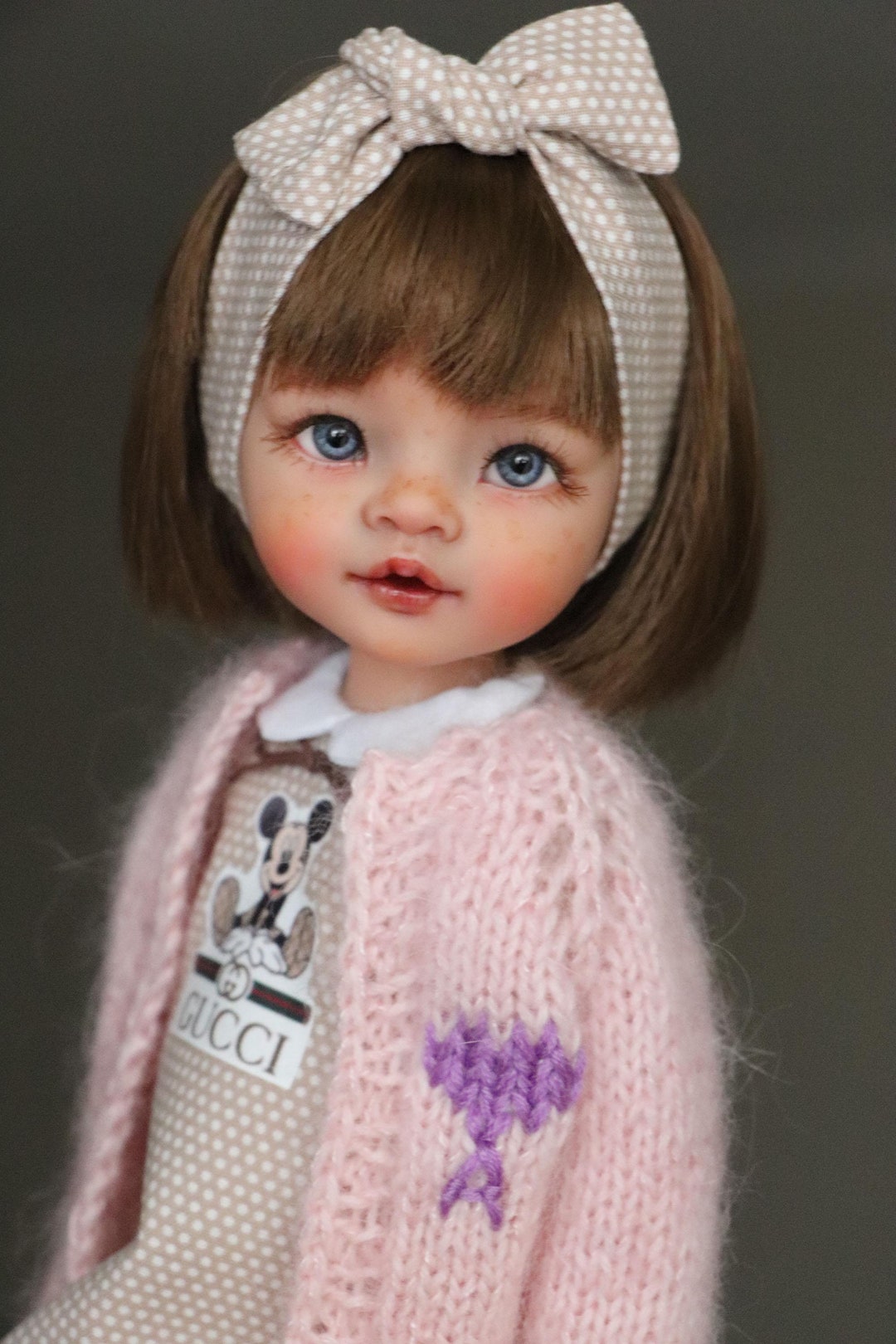 Soldpaola Reina Head Tilt, Face Carving Ooak Repaint Custom Doll Decor ...