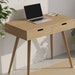 Modern Computer Desk With Drawers Made From Solid Oak and Natural Oak ...