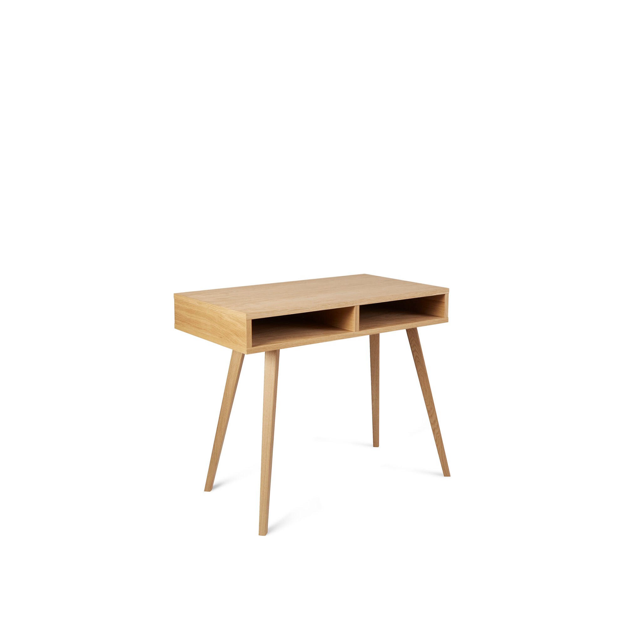 Oak Desk With Shelves and Legs From Solid Oak in Scandi Style | Etsy