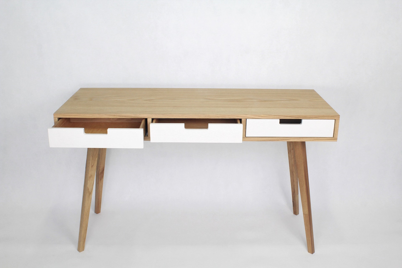 Modern Wood Desk With Drawers in Scandi Style. Writing Bureau | Etsy