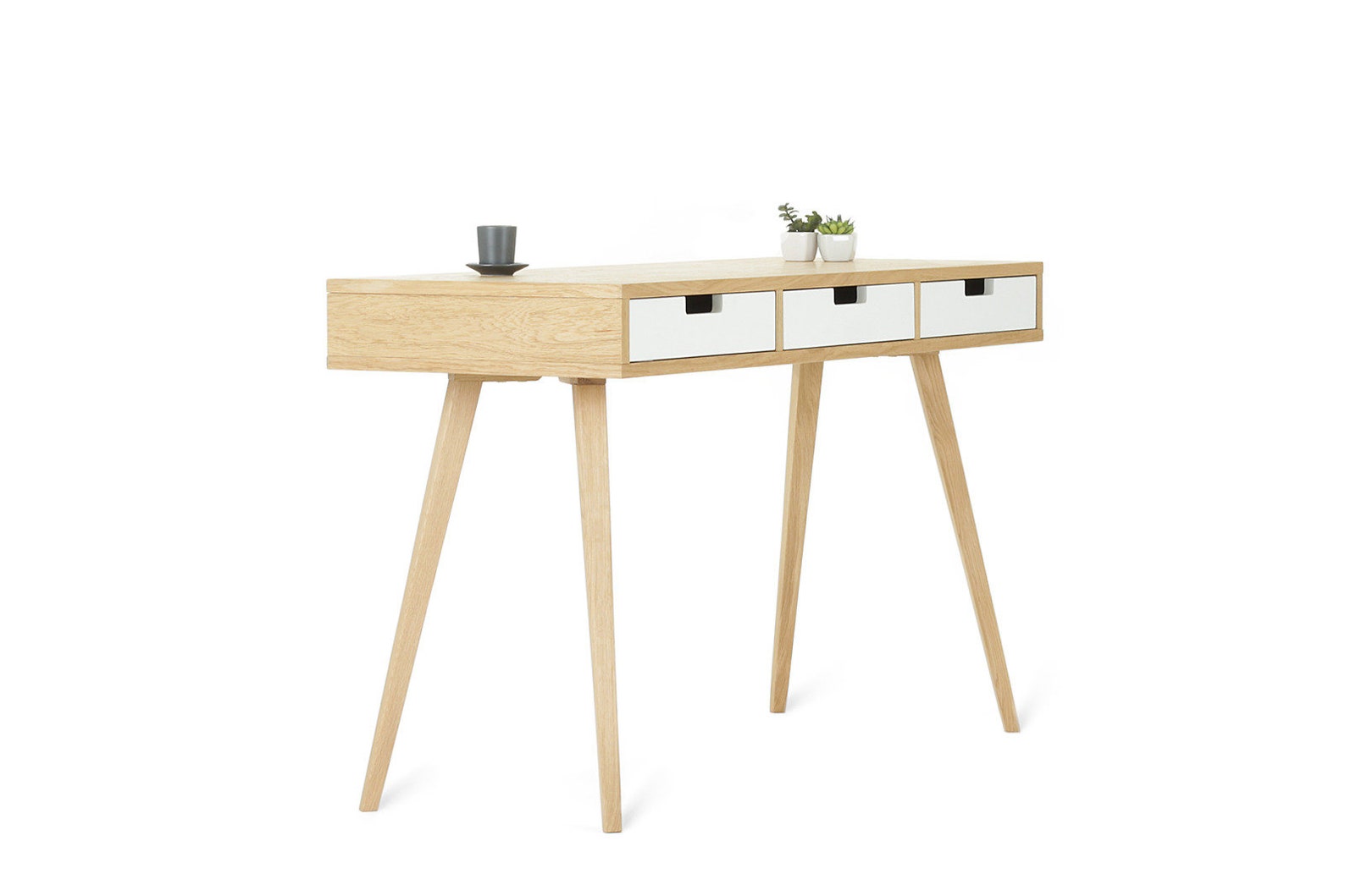 Modern Wood Desk With Drawers in Scandi Style. Writing Bureau - Etsy