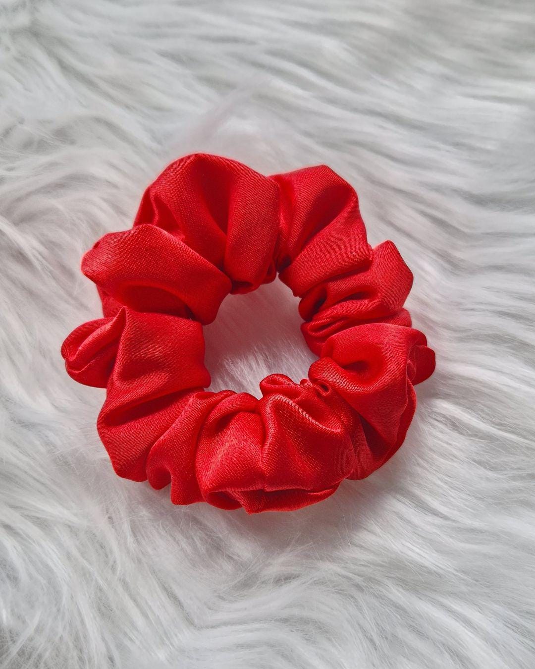 Ruby Red Satin Scrunchie, Spring Scrunchies, Mini Scrunchies, Oversized Scrunchies, Hair Ties ...