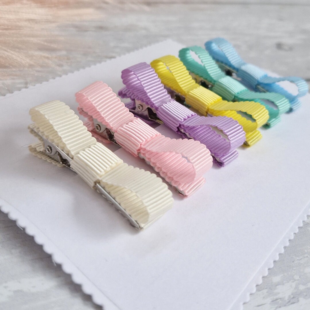 Ribbon Fringe Clips, Toddler Hair Accessories, Baby Hair Clips, Small ...