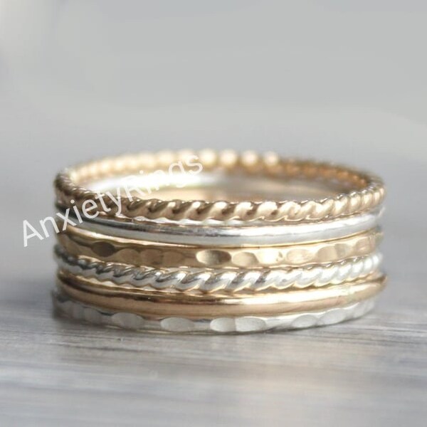 Stackable Rings - Etsy