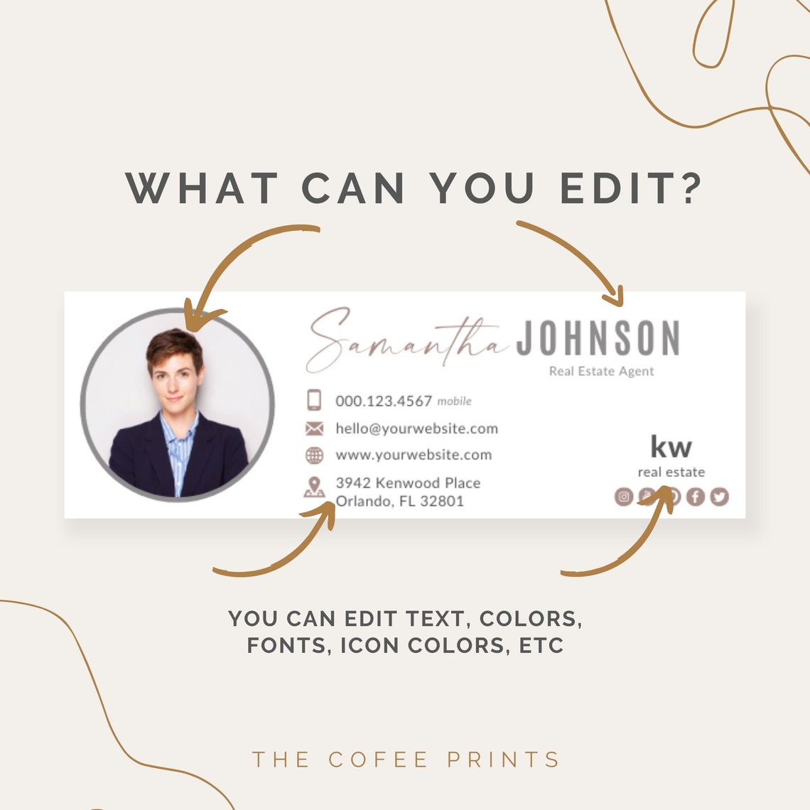 Email Signature Template Logo, Best Seller, Realtor Marketing Tool ...