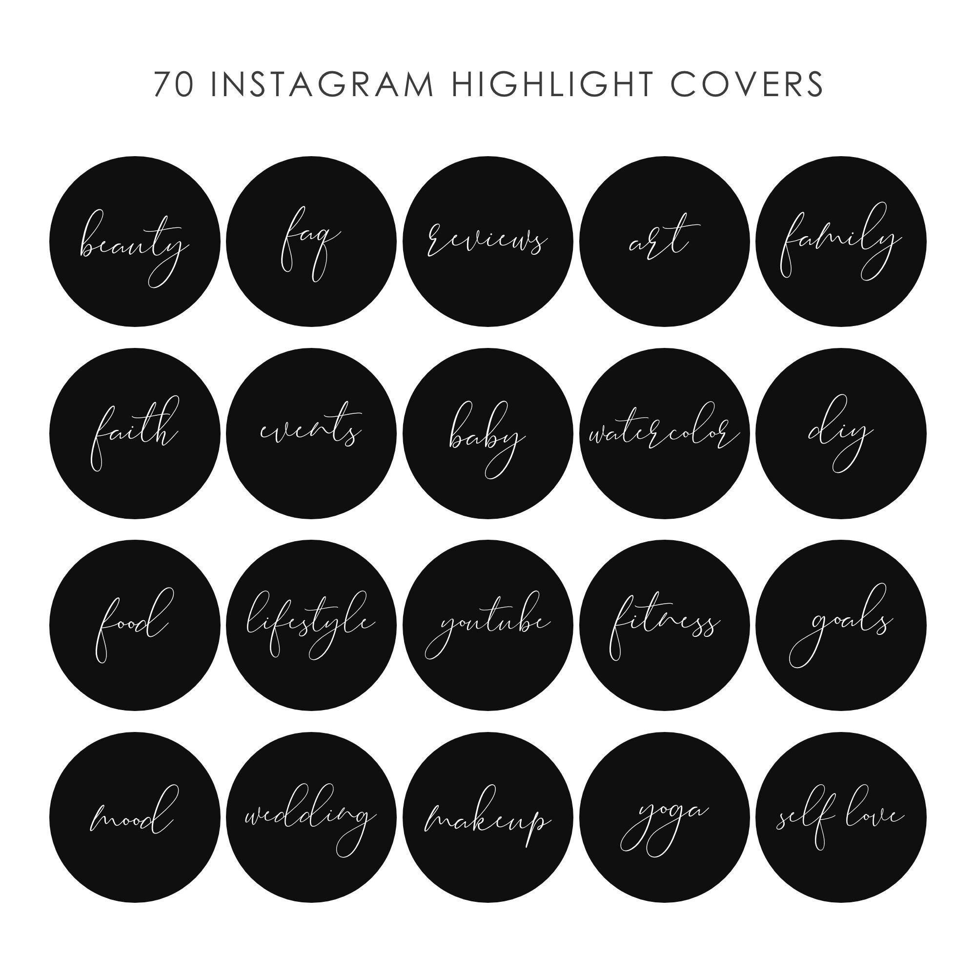 Black Instagram Story Highlight Icons , Instagram Story Highlight ...