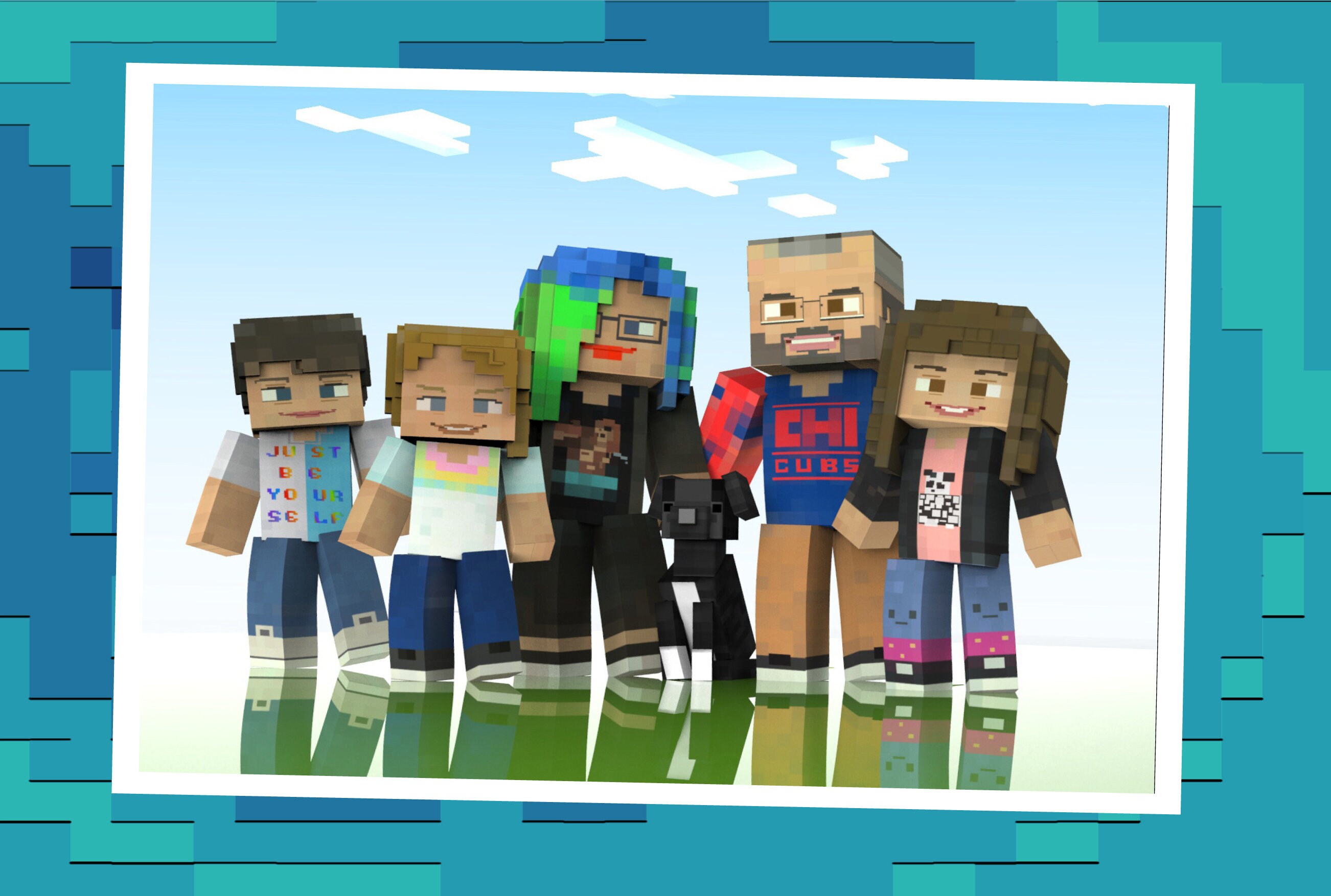 Custom Family Portrait. Minecraft Gift Idea. Anniversary Gift Idea ...