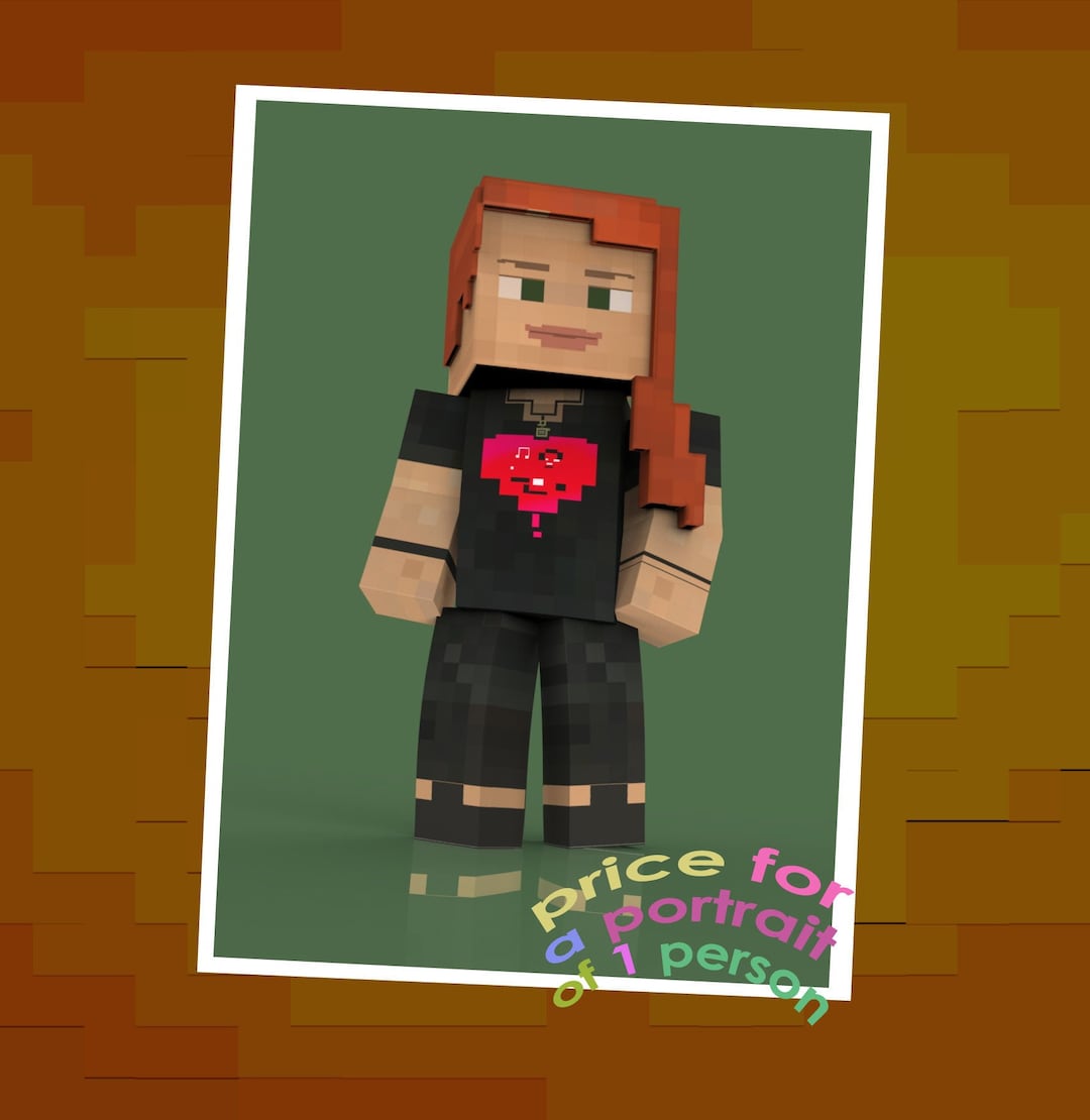 Pixel Gift, Personalized Portrait for a Friend, Minecraft Gift for a ...