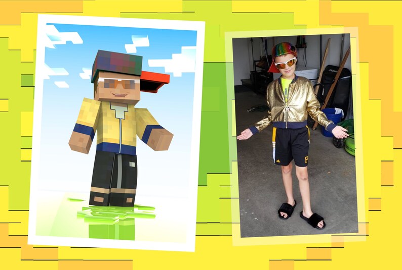 Custom Portrait. Minecraft Gift. Portrait of a Boy.gift for Boy ...