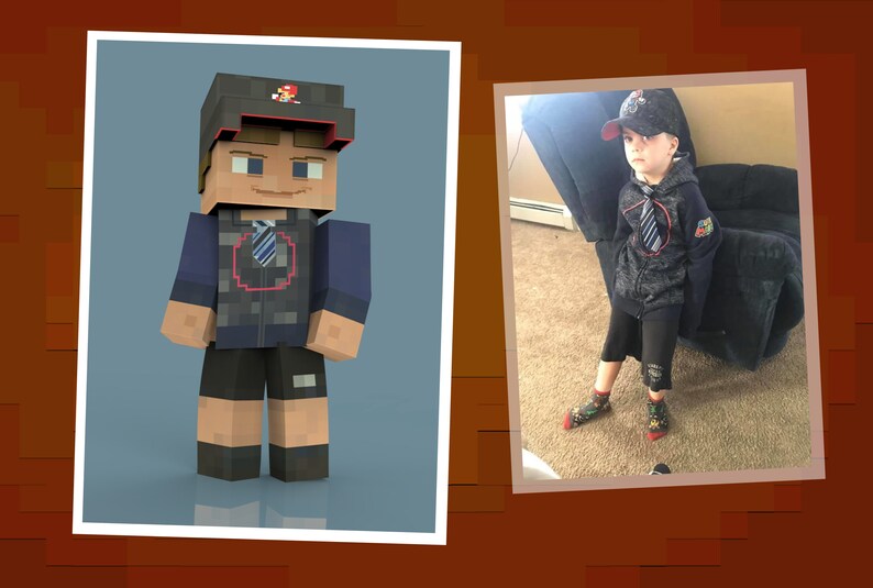 Custom Portrait. Minecraft Gift. Portrait of a Boy.gift for Boy ...