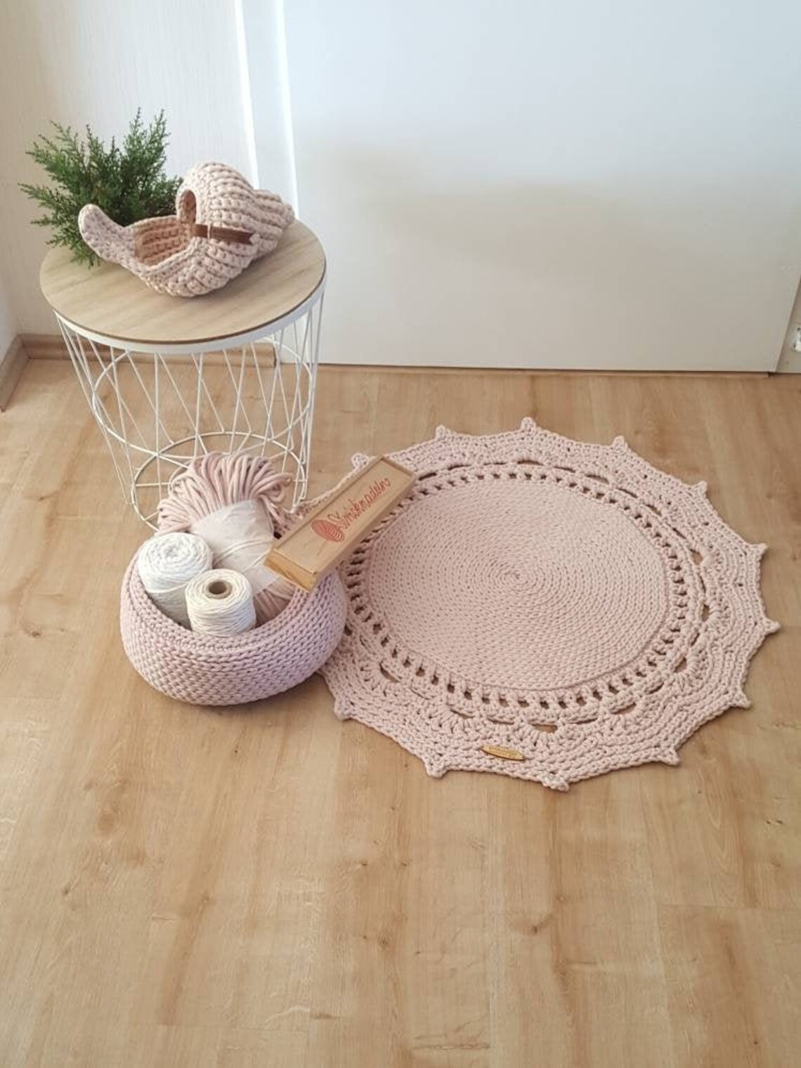 Teppich rund Badezimmer Baumwollteppich gehäkelt im - Etsy.de