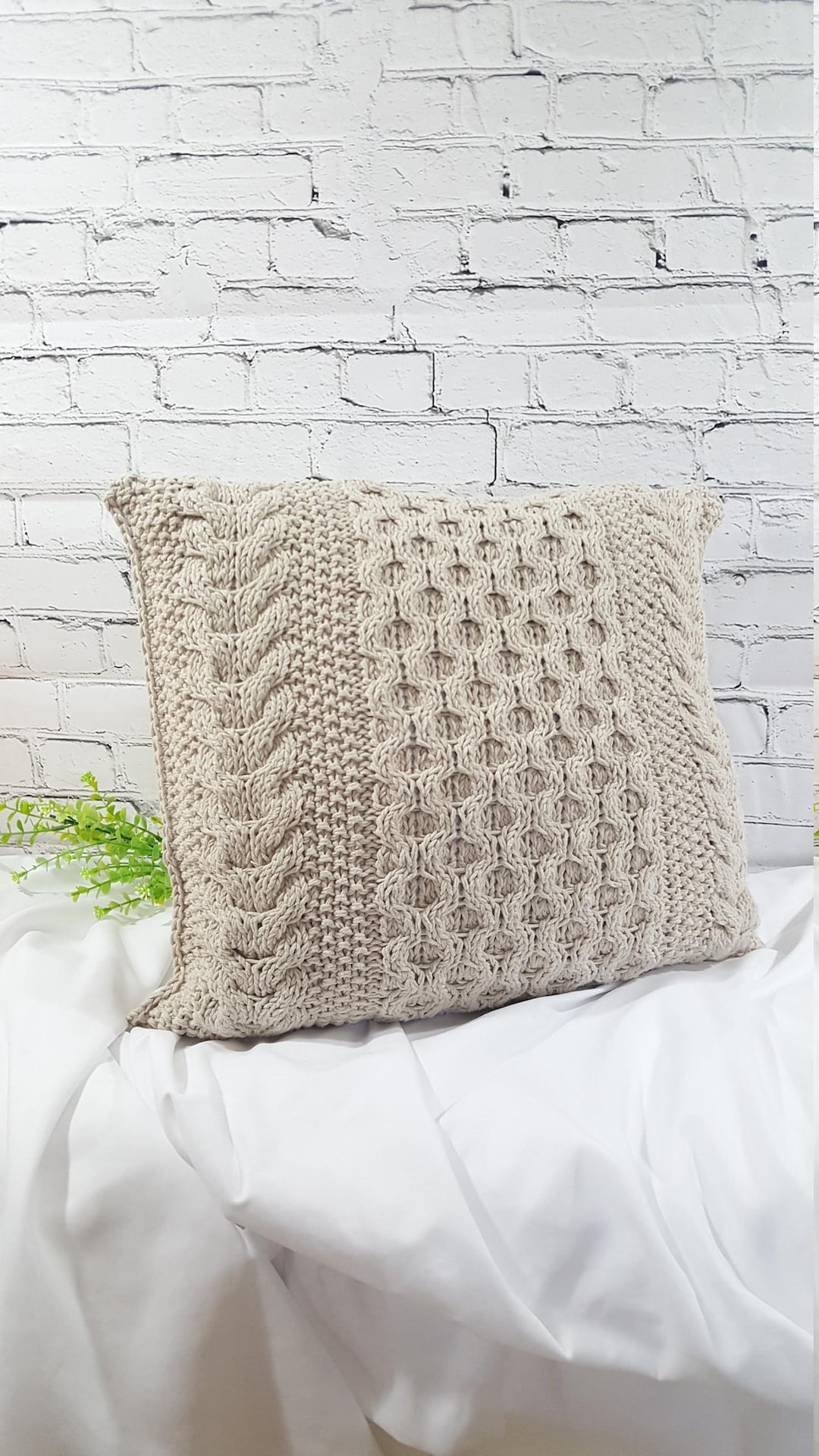 Cushion Knitted Braid, Home Décor, Decorative Cushions, Sofa Cushions ...