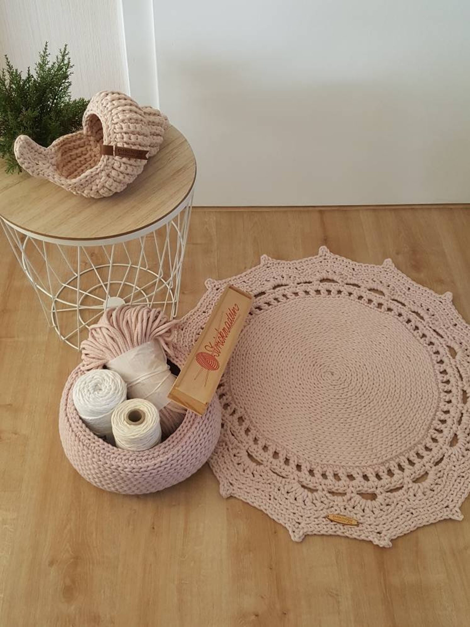 Teppich rund Badezimmer Baumwollteppich gehäkelt im - Etsy.de