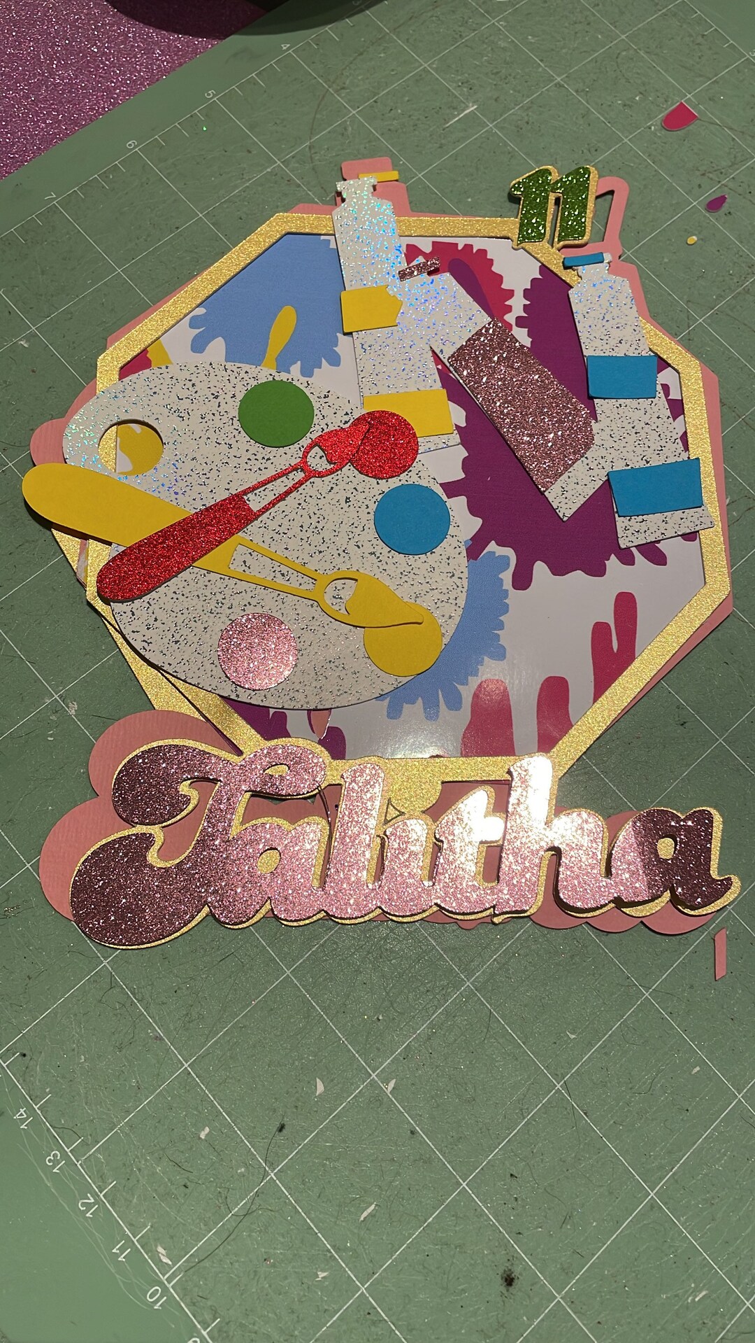 Art Themed Cake Topper - Etsy