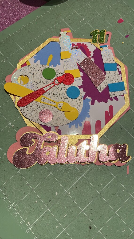 Art Themed Cake Topper | Etsy