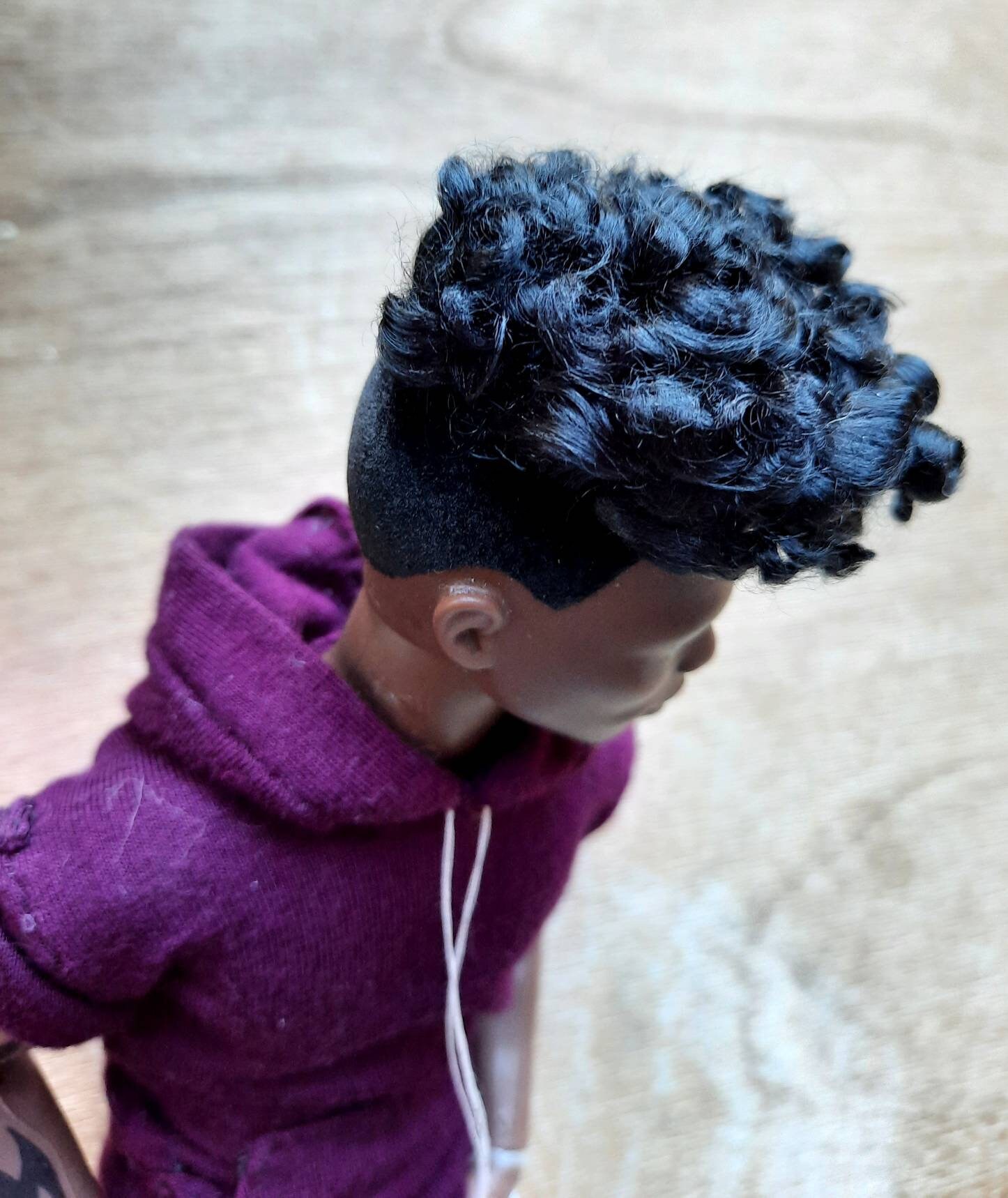 Ooak Made to Move Maroon/black&white African American Male Doll - Etsy