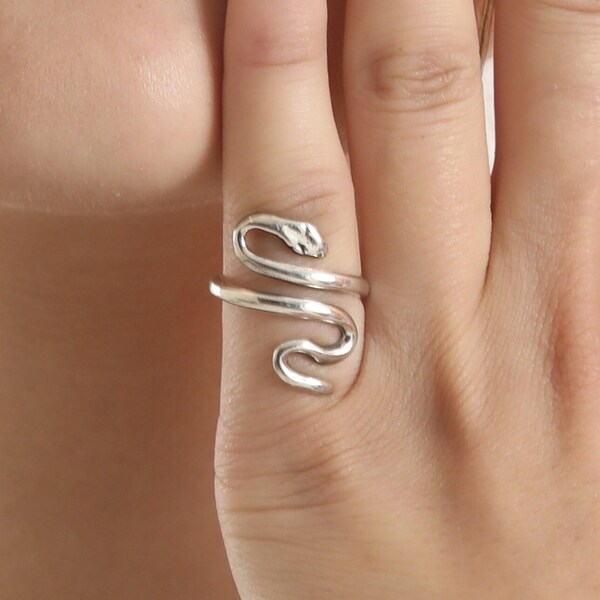 Silver Snake Ring - Etsy UK