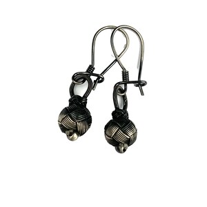 Sterling Silver Weaved Handmade Infinity Braided Earrings Lovely Boho ...