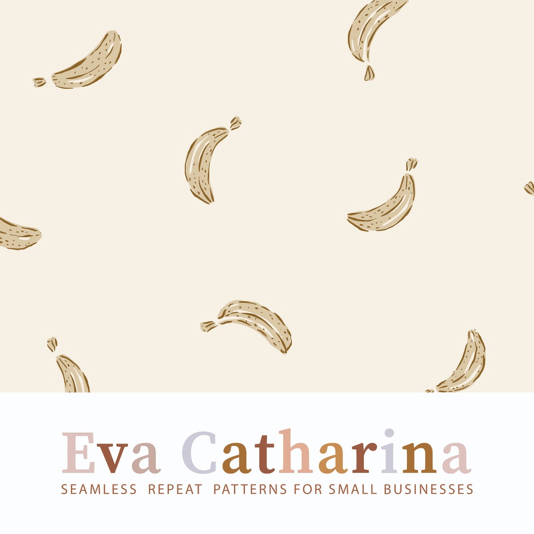 Banana Bohemian Seamless Pattern: Vintage Fabric Design (JPEG) - Etsy