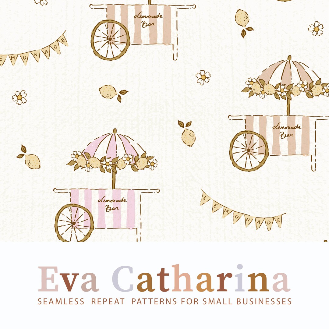 Summer Lemon Truck Punch Juice Seamless Repeat Pattern File , Seamless ...