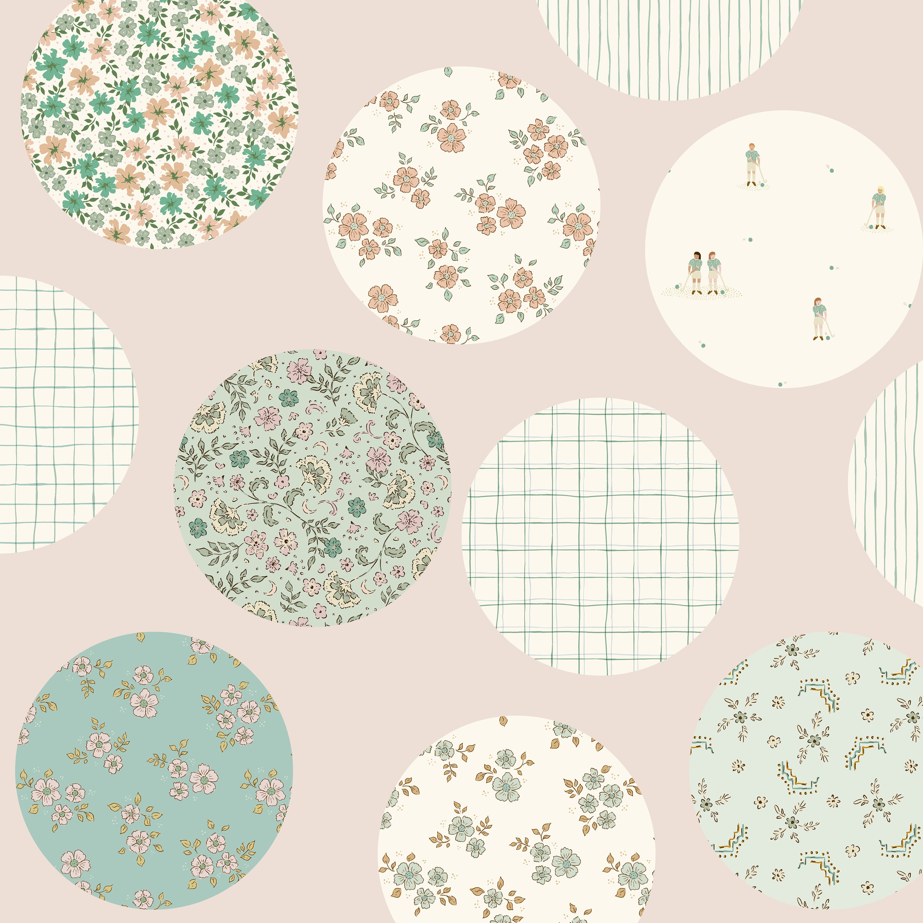 Spring Summer Flowers Bohemian Vintage Seamless Repeat Pattern File ...