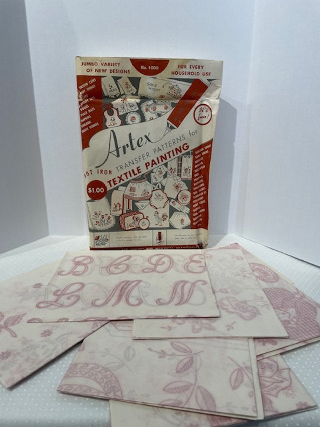 Vintage Artex 1000 Transfer Patterns for Textile Painting, Embroidery ...