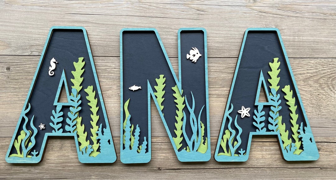 Ocean Letters - Beach Letters - Sea Life Letters - Beach Theme - Ocean ...