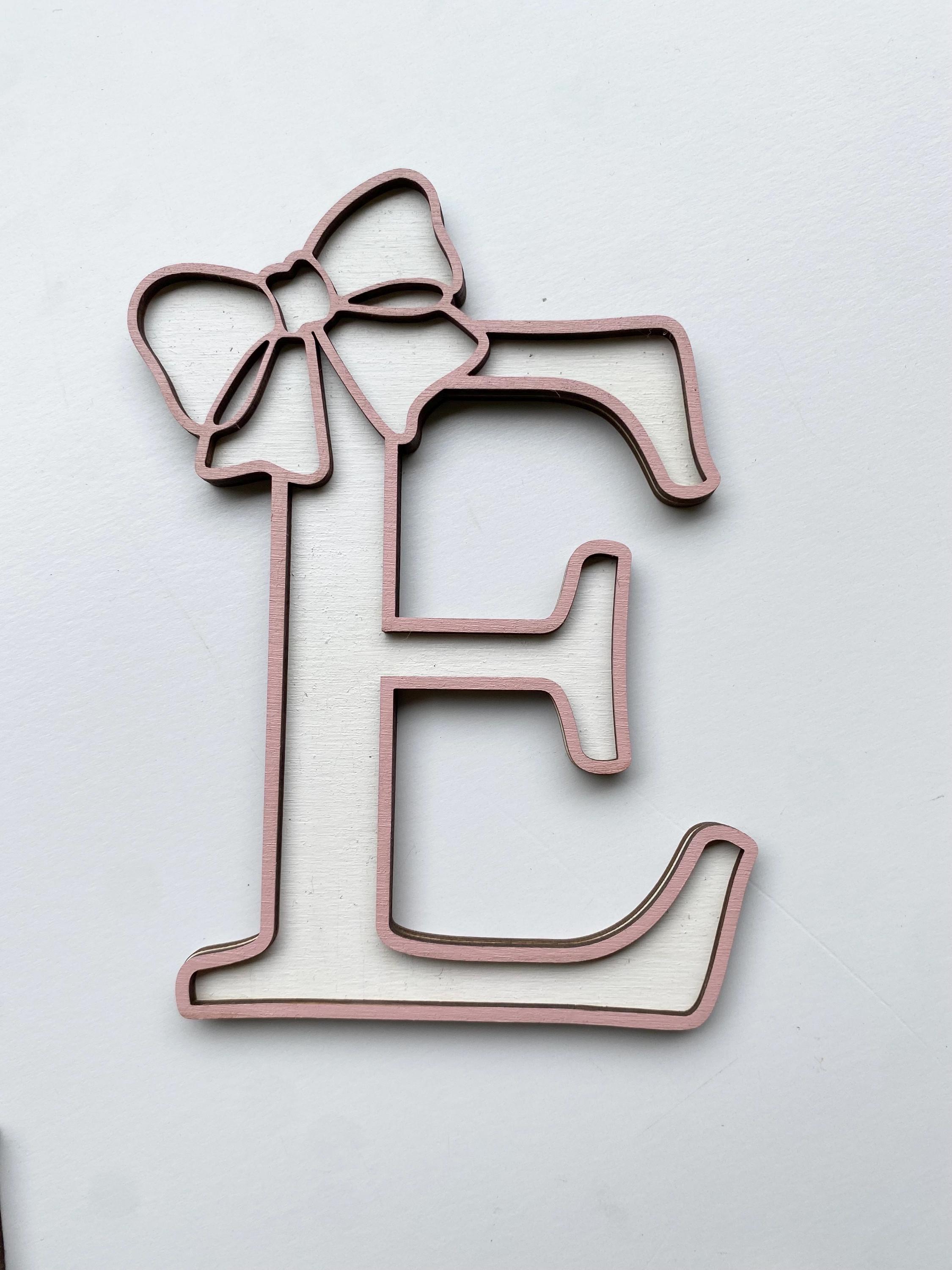 Custom Bow Name Sign: Laser Cut Birch, Girl Room Decor - Etsy