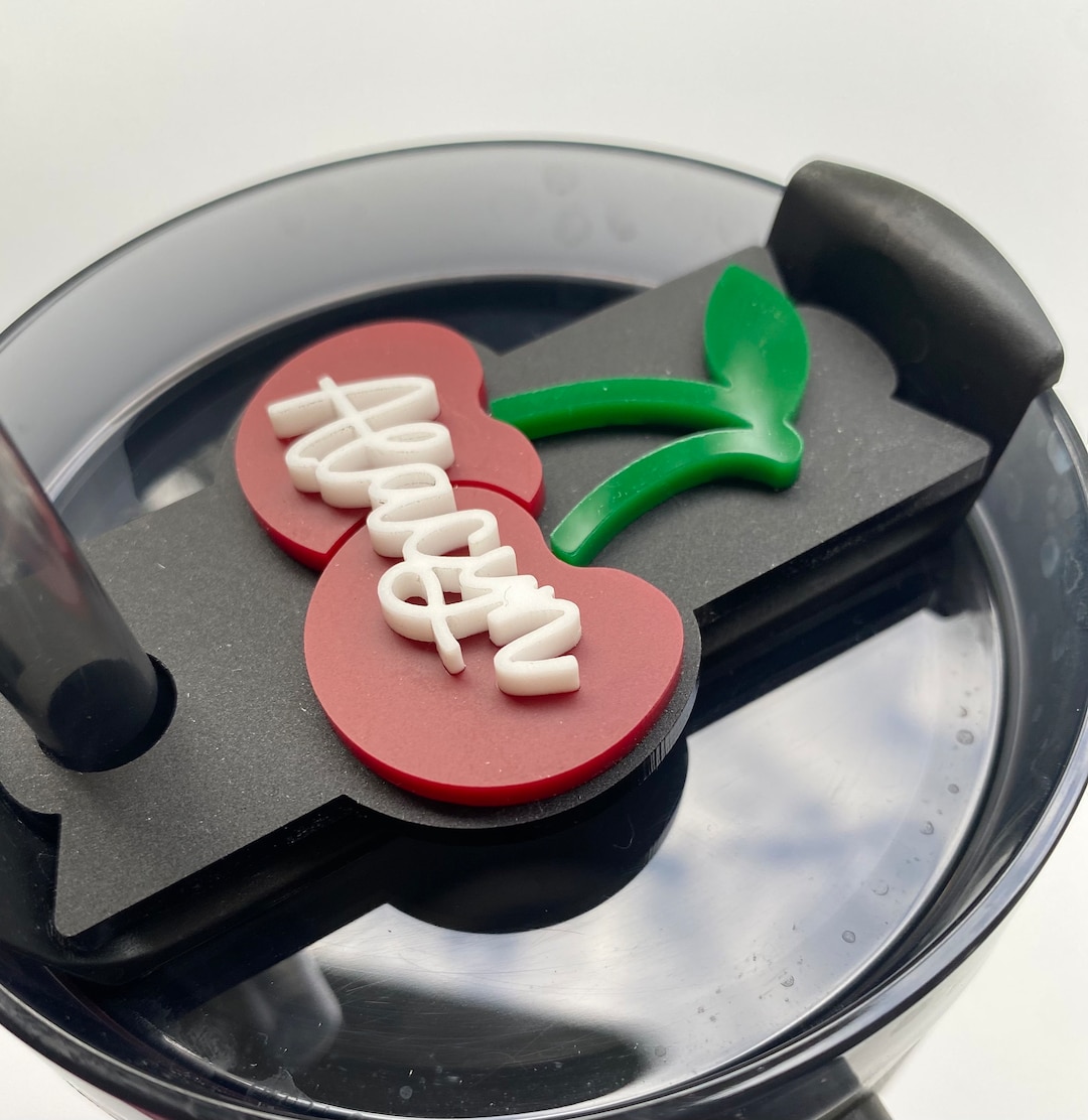 Tumbler Cherry Topper - Glitter Cherry Topper - Personalized Cherry ...