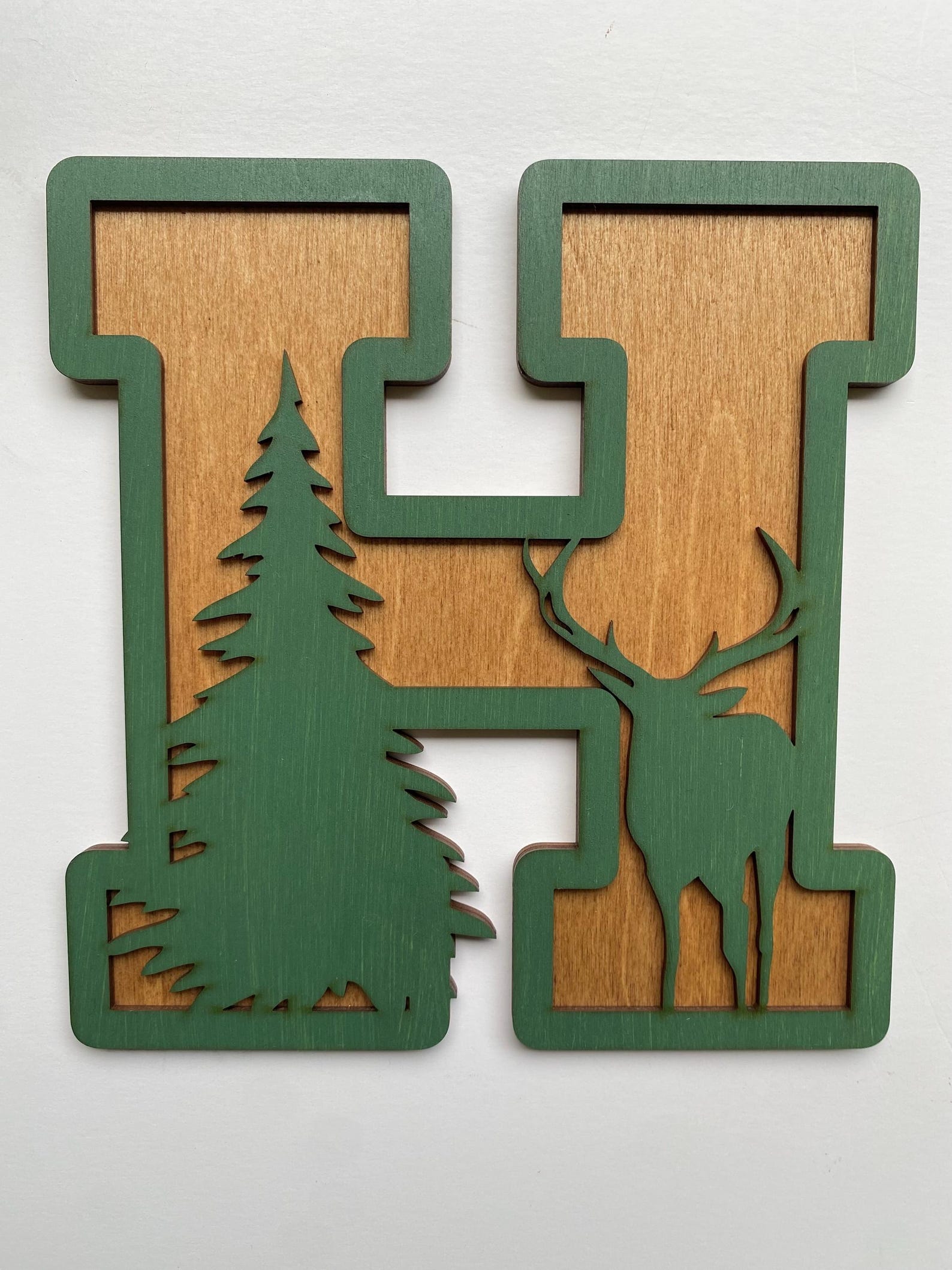 Laser Cut Hunting Letters: Deer & Moose, Kids Room Decor - Etsy