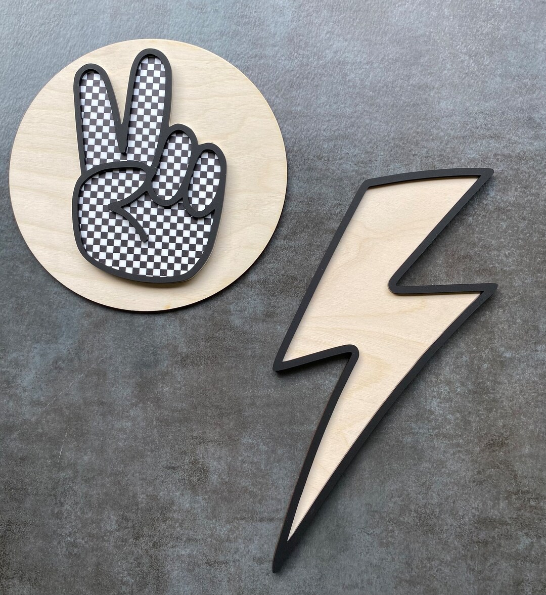 Rad Little Dude Signs - Checkered Black and White Signs - Lightening ...