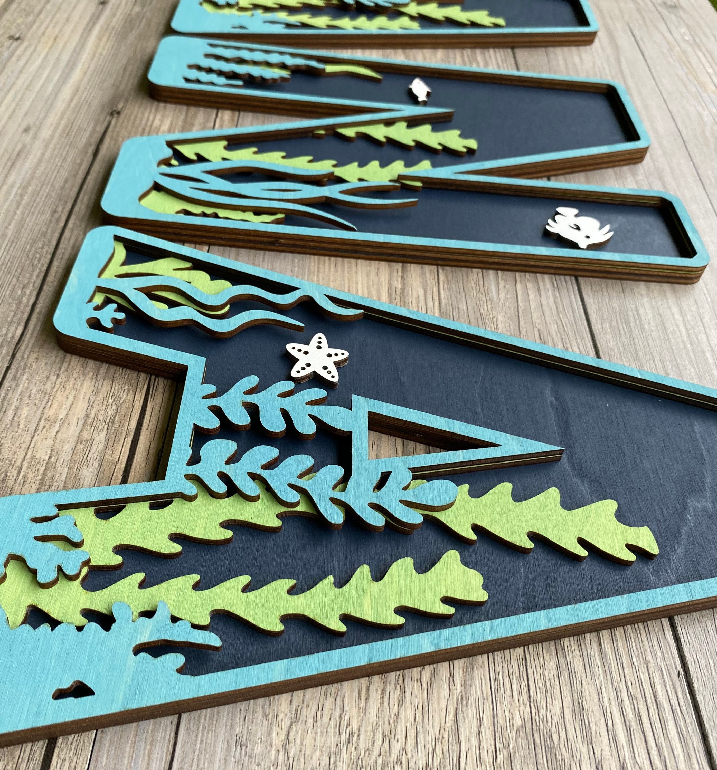 Ocean Theme Wood Letters: Sea Life Decor - Etsy