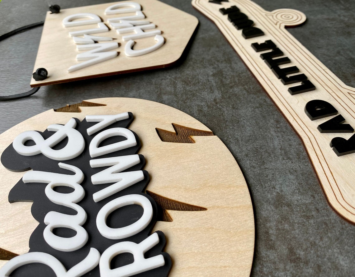 Rad & Rowdy Nursery Sign: Engraved Wood and Acrylic Decor Rad Little ...