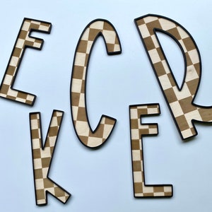 Checkered Letters Rad Little Dude Letters Wood Letters Checkered Name ...