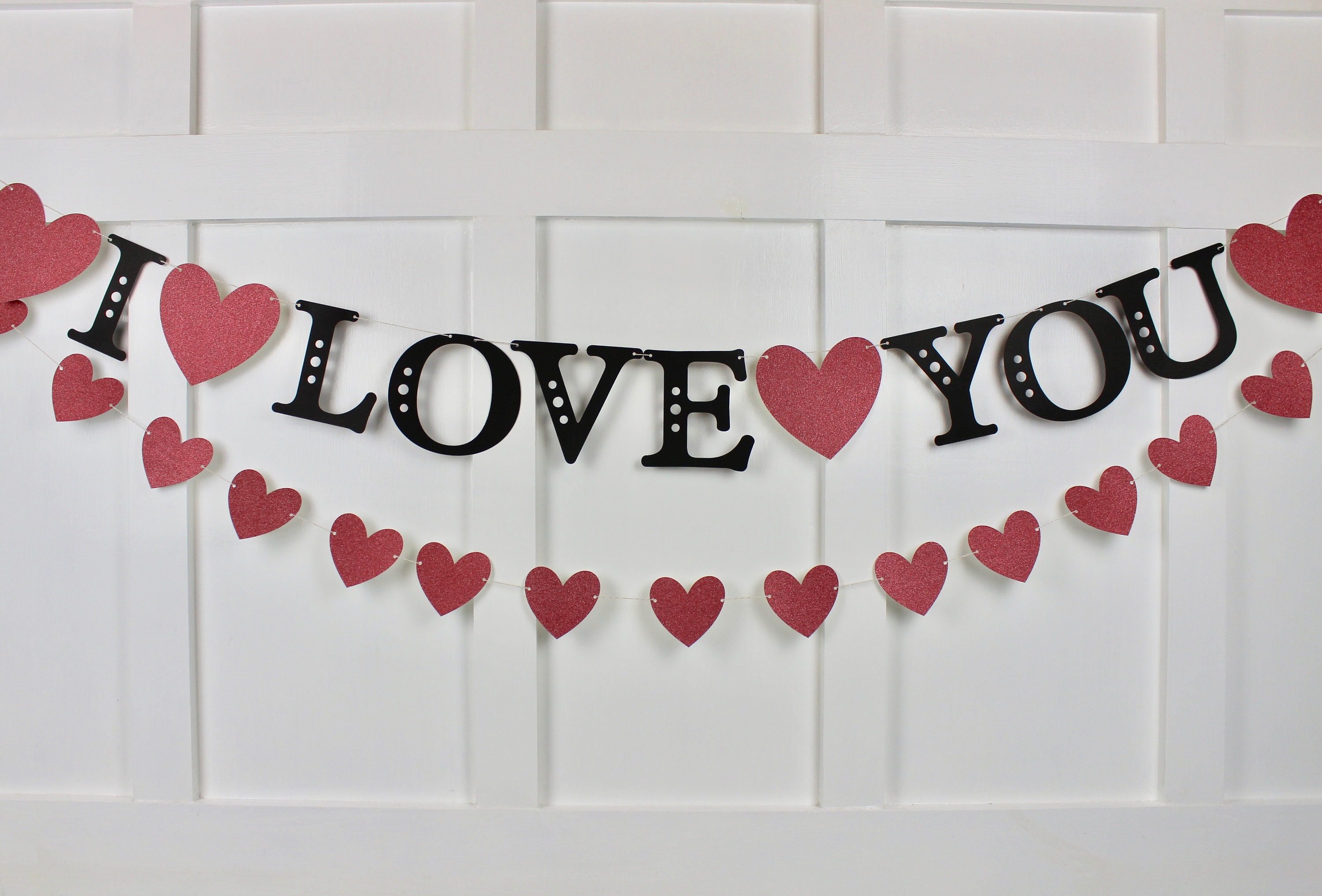 I Love you Banner Valentine's Day Banner-Valentine's | Etsy