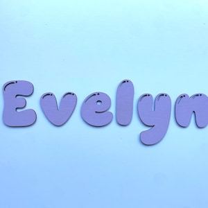 Bubble Shaped Custom Name Sign: Laser Cut Wood Letters - Etsy
