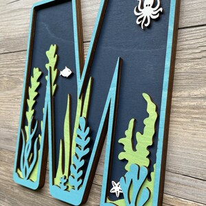 Ocean Theme Wood Letters: Sea Life Decor - Etsy