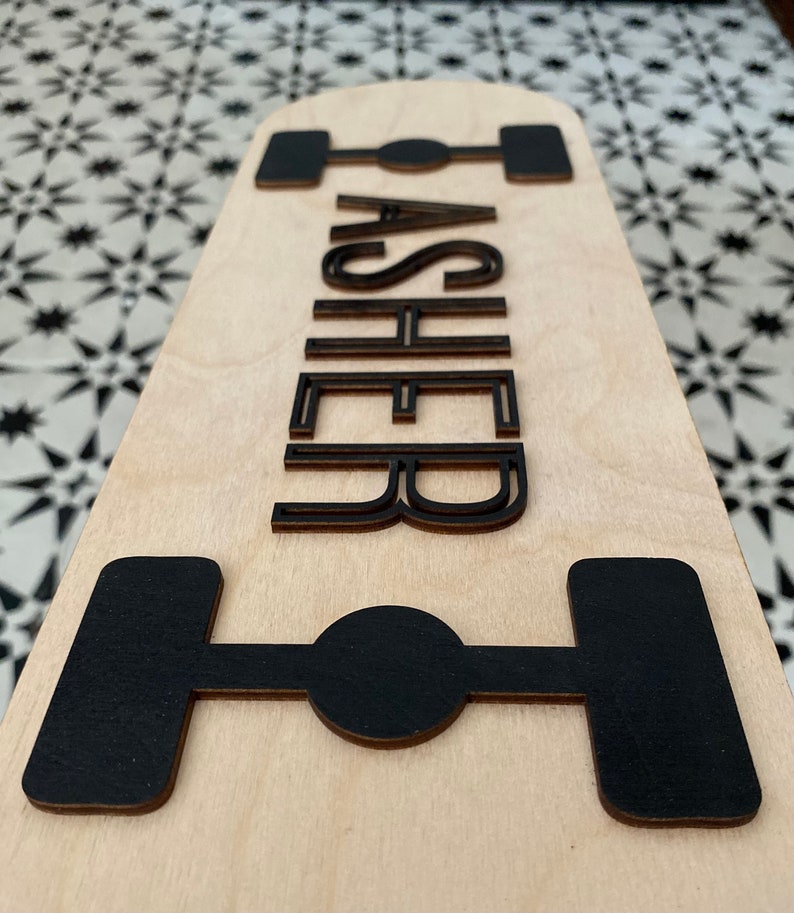 Skateboard Name Sign: Rad Dude Room Decor - Long Live Boyhood ...