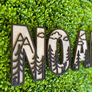 Woodland Forest Letters and Numbers - Custom Name for Kids - Kids Room ...