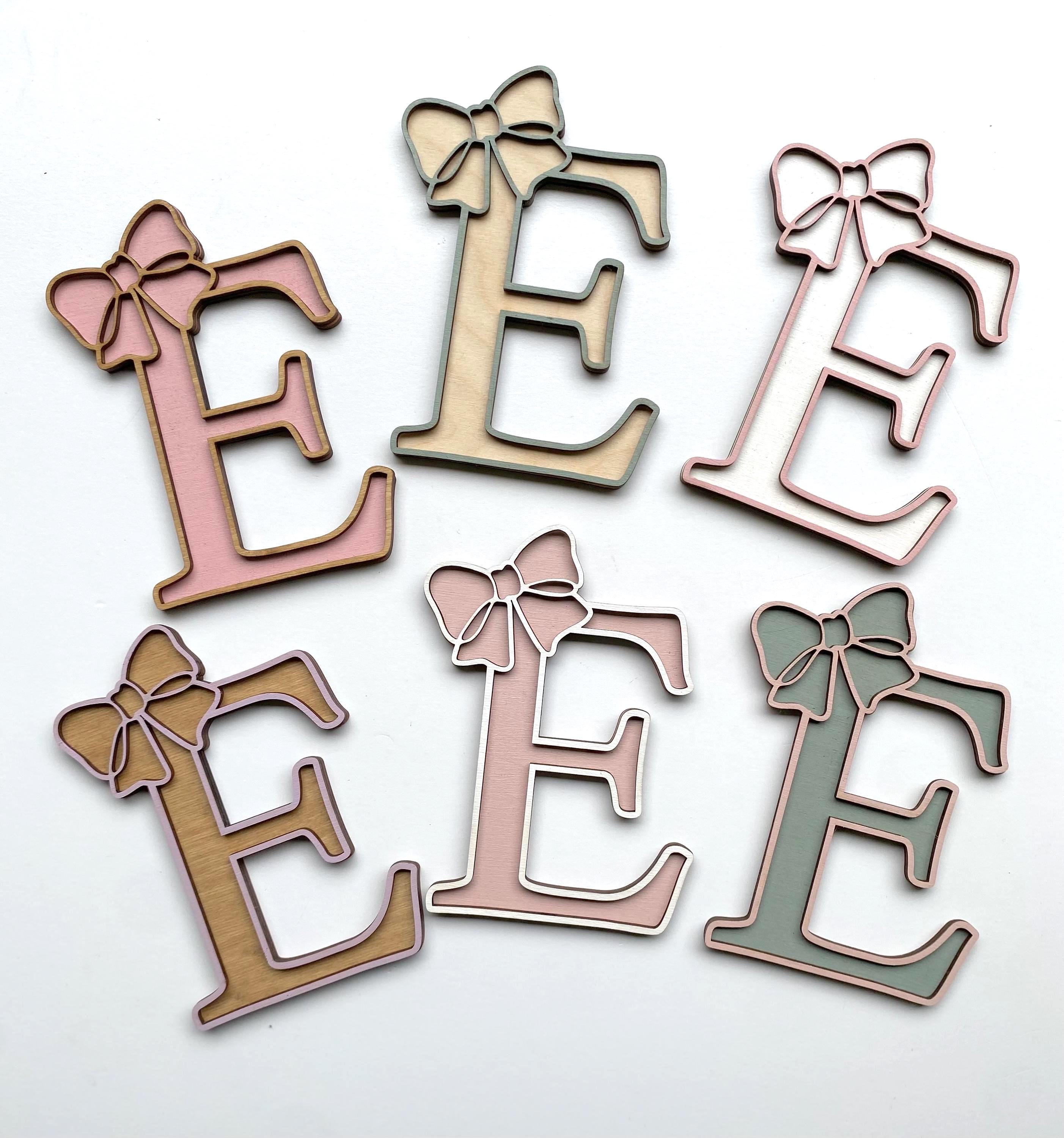 Custom Bow Name Sign: Laser Cut Birch, Girl Room Decor - Etsy