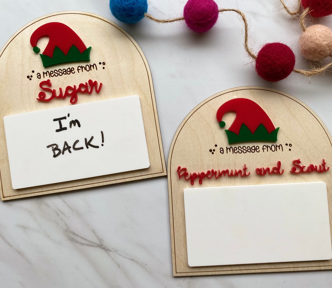 Message From Your Elf Dry Erase Board - Christmas Elf Sign - Elf ...