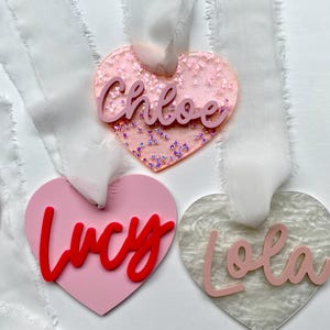 Heart Valentine Tag - Personalized Valentine Tag - Valentine Name Tag ...