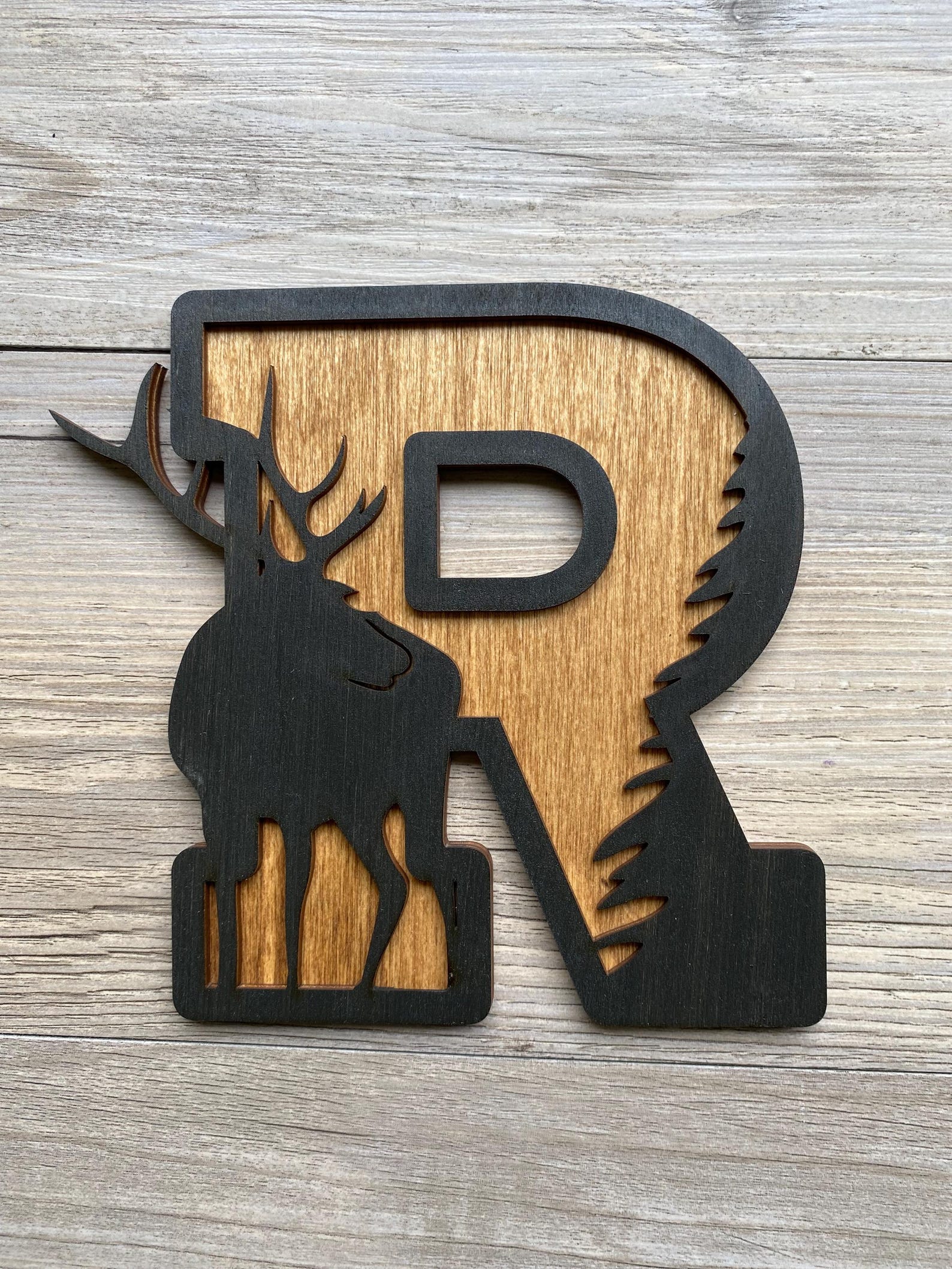 Laser Cut Hunting Letters: Deer & Moose, Kids Room Decor - Etsy