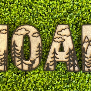 Woodland Forest Letters and Numbers - Custom Name for Kids - Kids Room ...