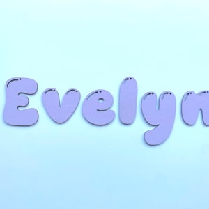 Bubble Shaped Custom Name Sign: Laser Cut Wood Letters - Etsy
